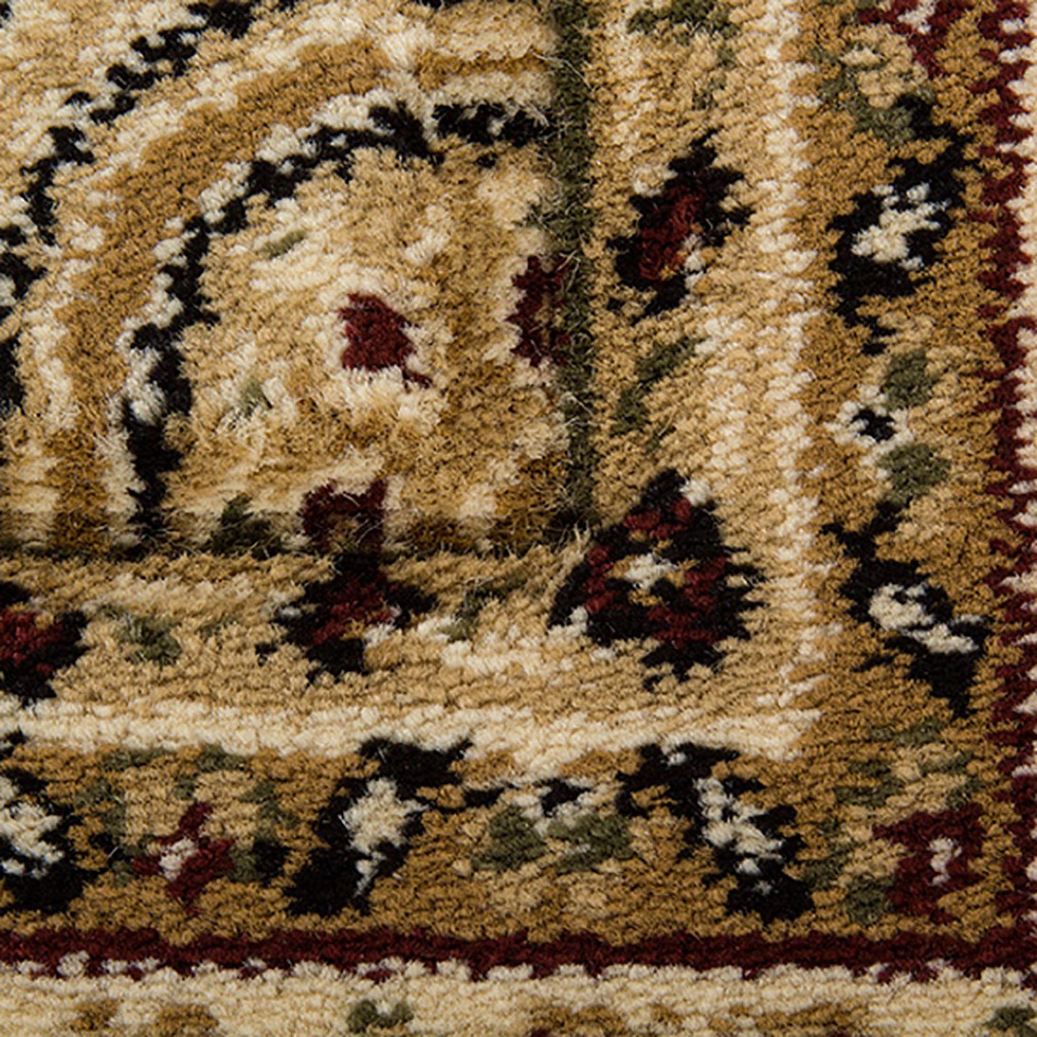 Luxury Hand Carved Beige Persian Design Rug