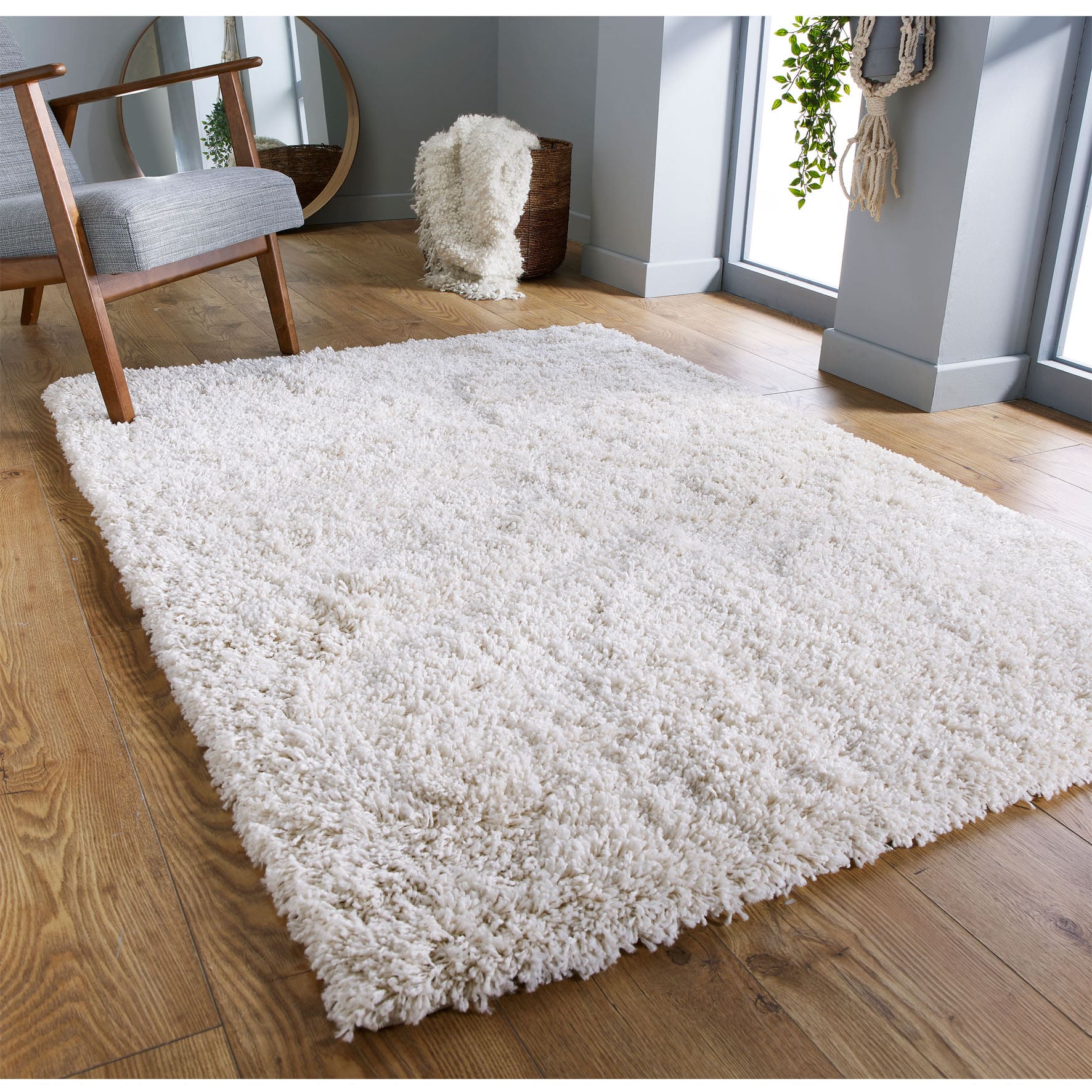 Serene Cream Shaggy Rug | Luxury Shaggy Rug
