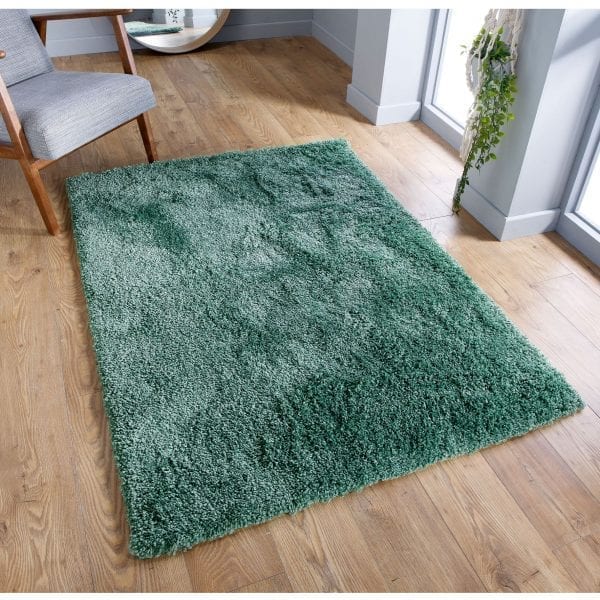 Serene Sage Green Shaggy Rug | Modern Rugs