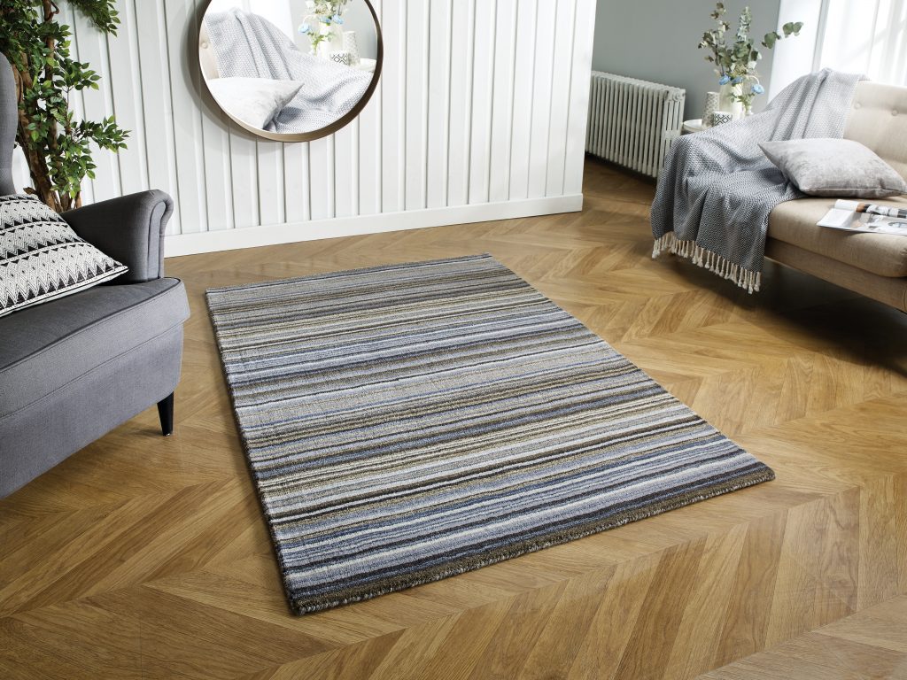 Carter Grey Striped Rug | Luxuriously Soft Striped Rug