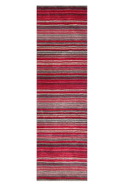 Carter Red Striped Rug | Luxuriously Soft Striped Rug