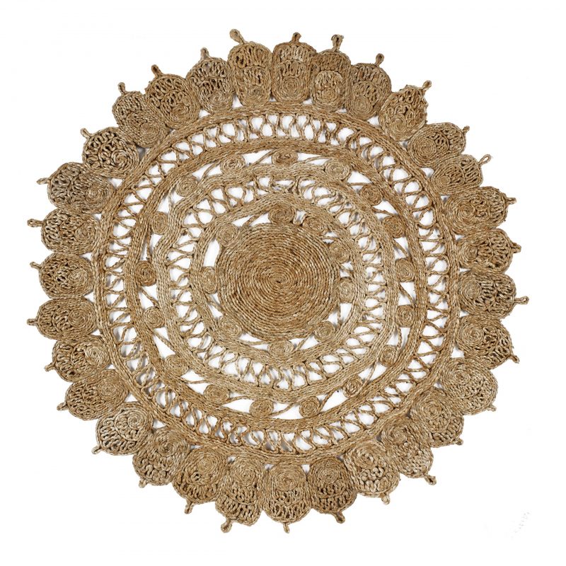 Zarla Natural Handmade Statement Rug | Rug Traders