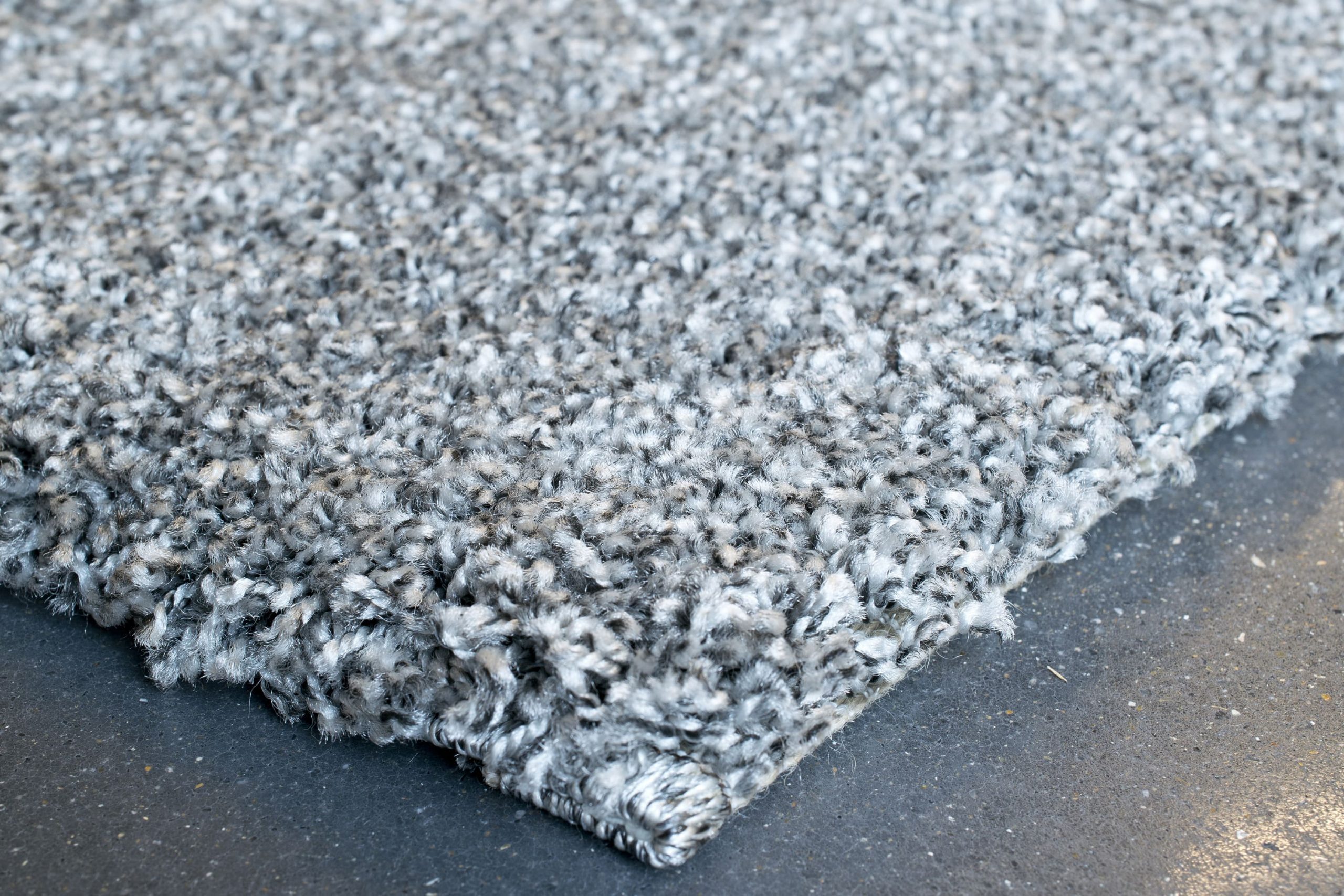 Mehari Thick Pile Plain Grey Rug 023-0001-4248 Modern Rug