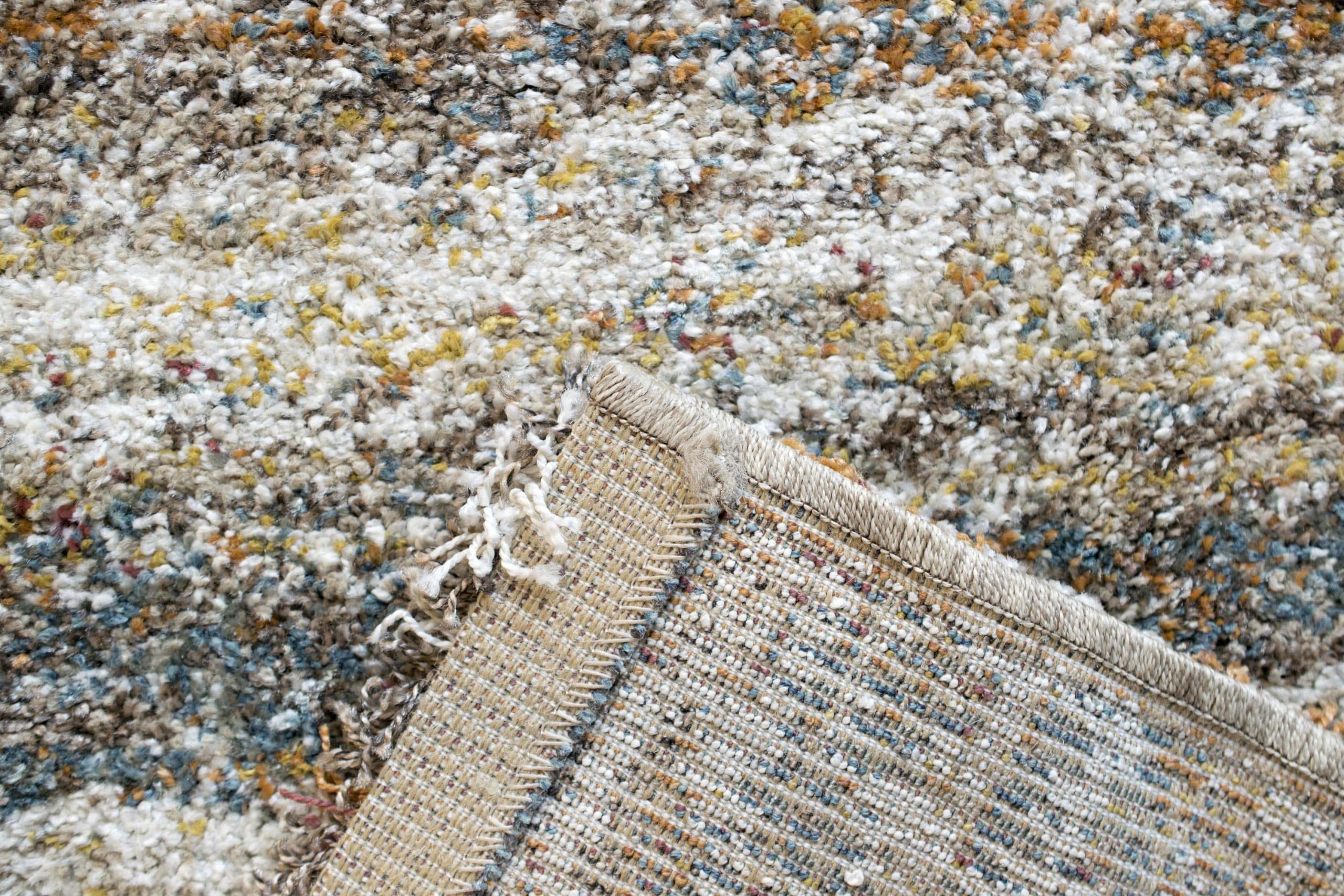 Mehari Thick Mustard Striped Rug 023-0094-6969