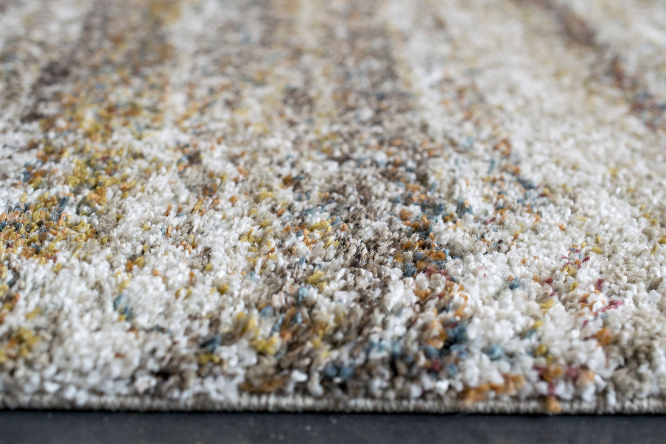 Mehari Thick Mustard Striped Rug 023-0094-6969