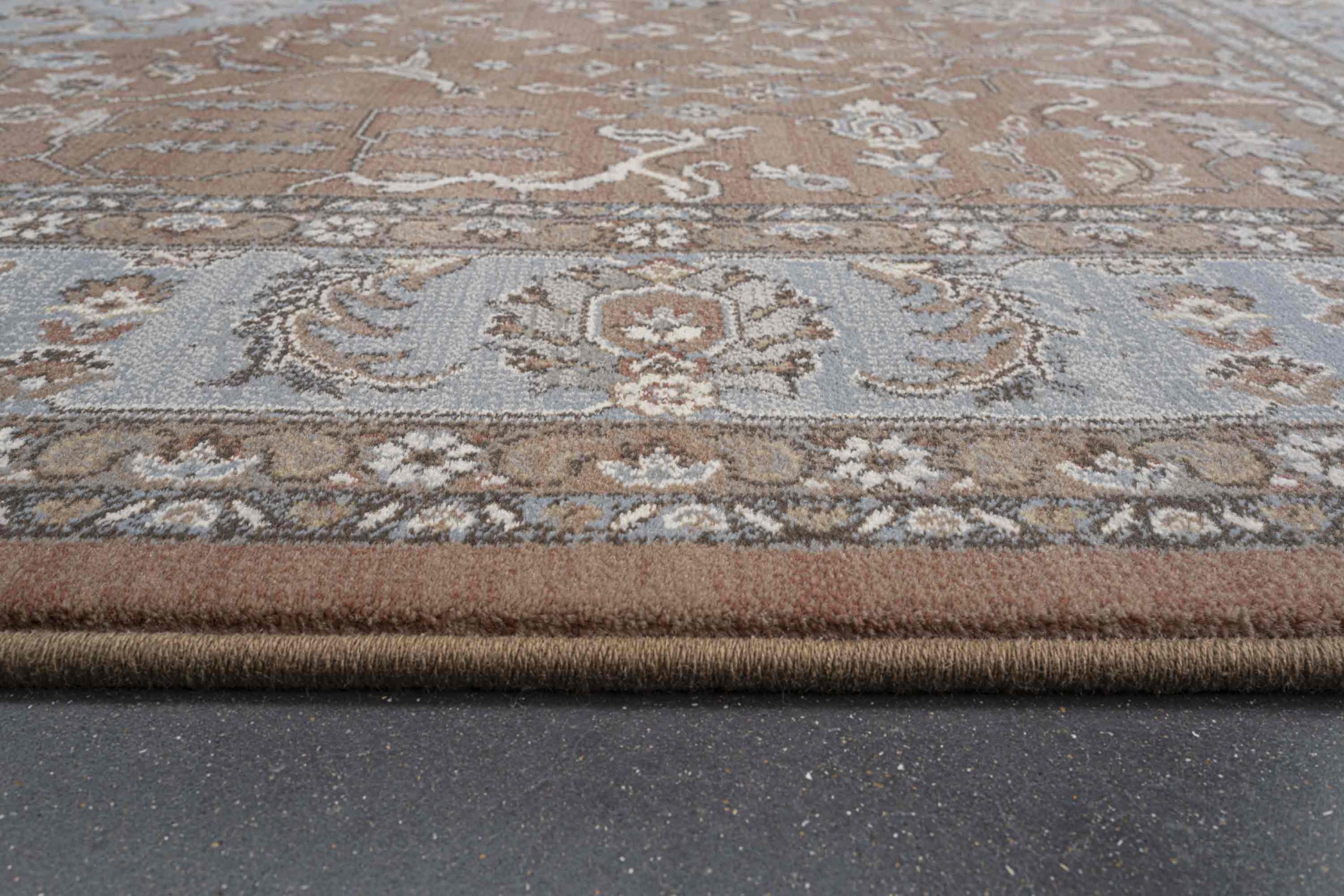 Da Vinci Beautiful Terracotta Boarder Rug With a Floral Design 057-0267 ...
