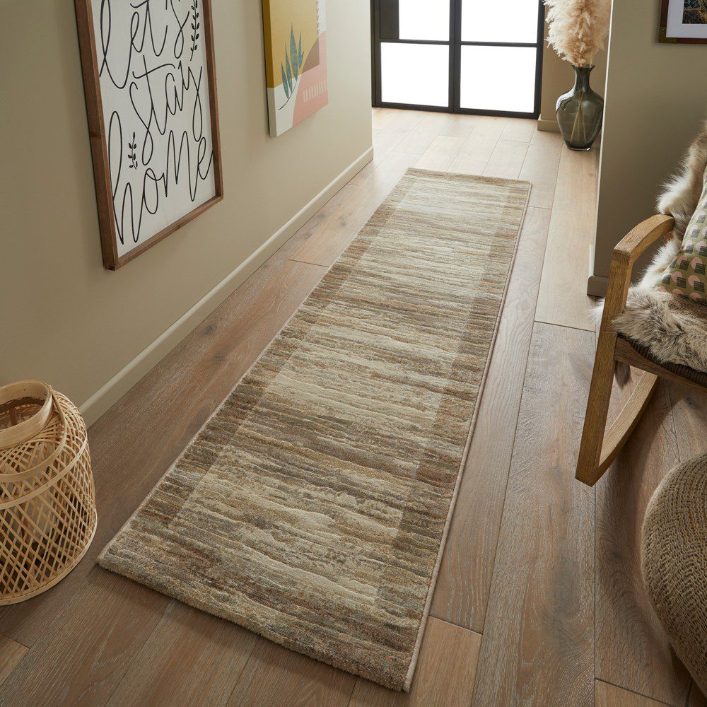 Galleria Modern Cosy Beige Border Textured Rug 063-0138-6282