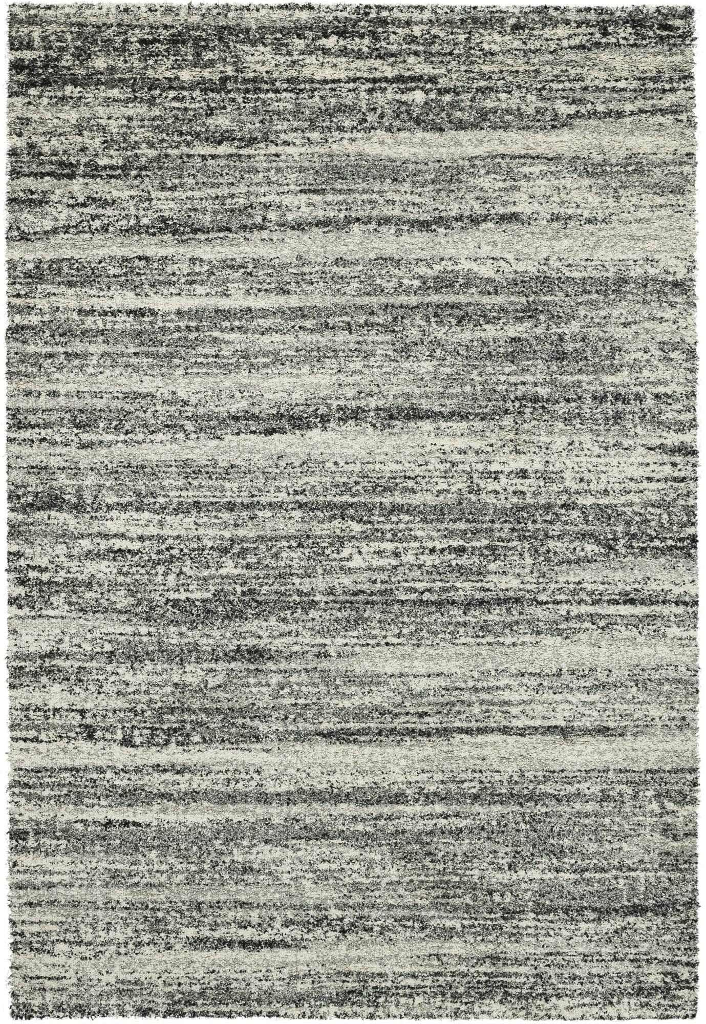 Mehari Thick Grey Striped Rug 023-0094-6258