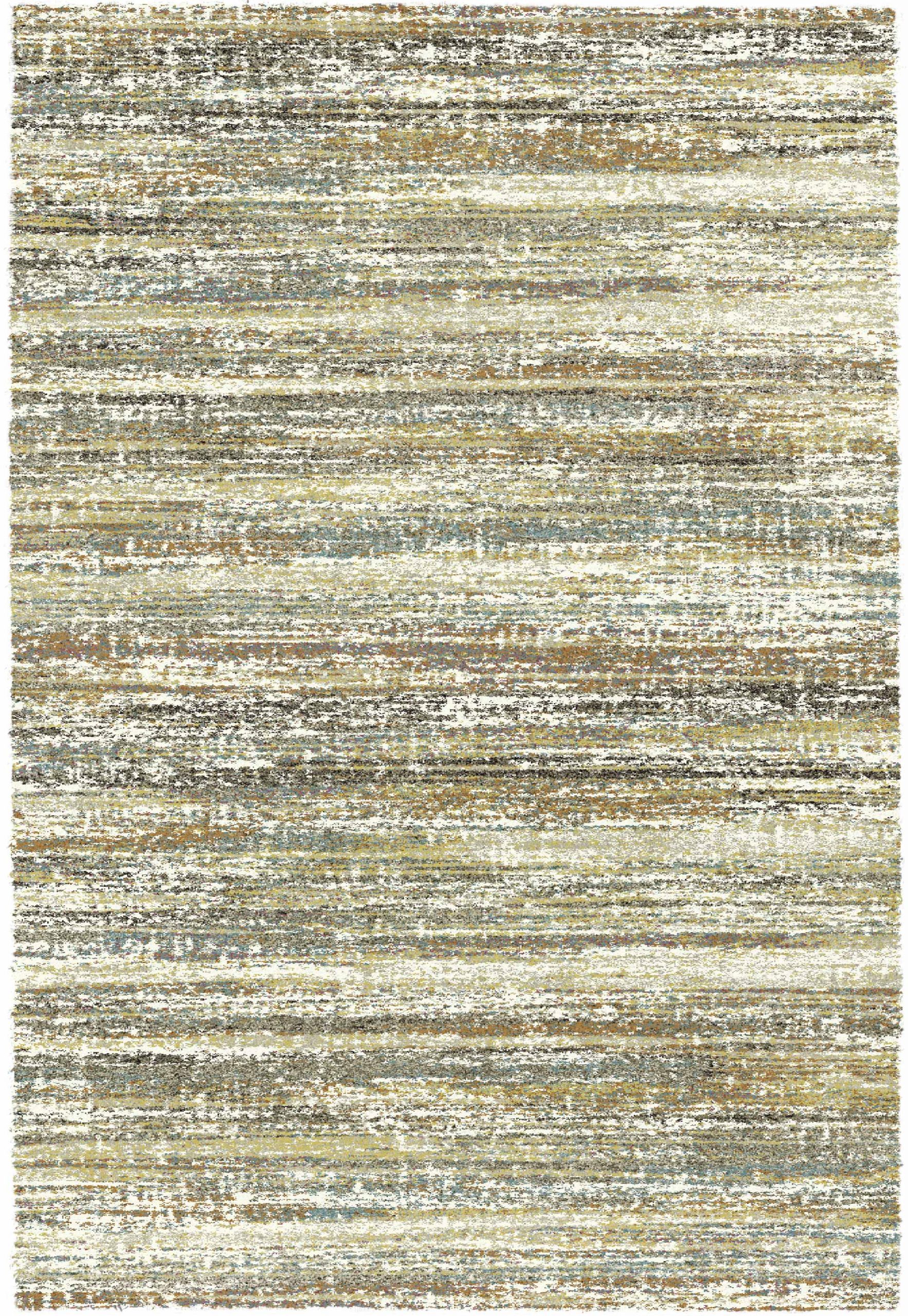 Mehari Thick Mustard Striped Rug 023-0094-6969